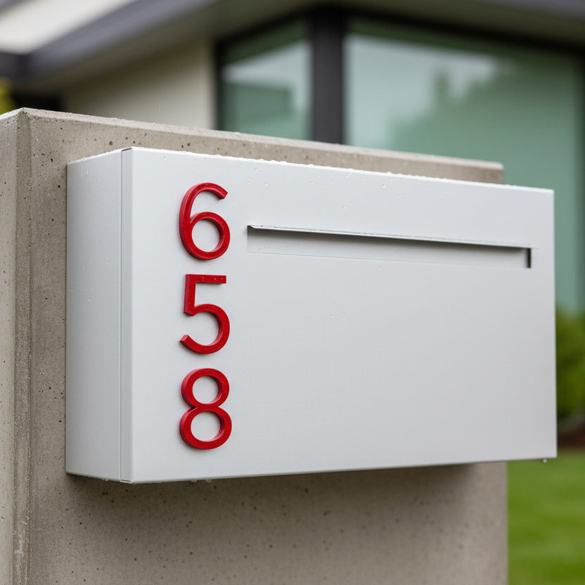 Evo Dimensional Self Adhesive Mailbox Numbers – Dropcap Studio