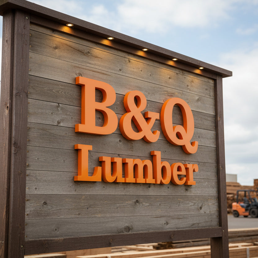 Somers Bold Personalized Commercial Signage – Dropcap Studio